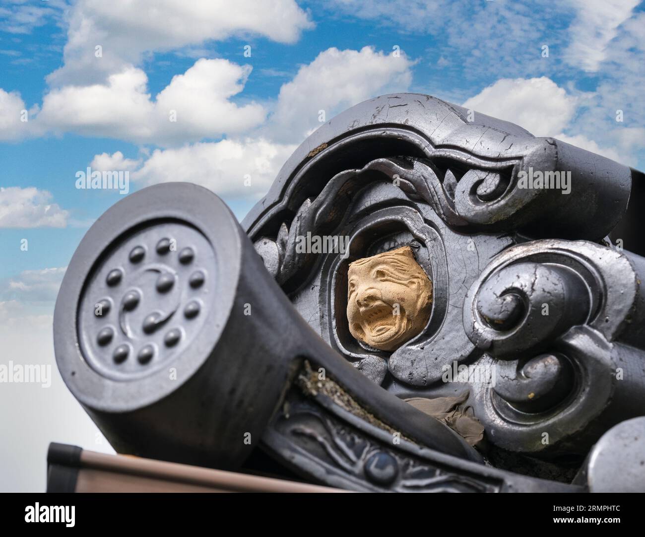 Japan, Kyushu. Imi. Roof Decoration Stock Photo - Alamy