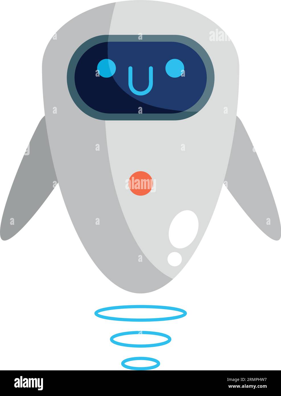happy floating ai robot vector isolated Stock Vector Image & Art - Alamy