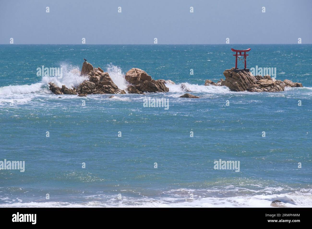 Japan, Kyushu. Torii Gate and Coast, Kunisaki Peninsula Stock Photo - Alamy