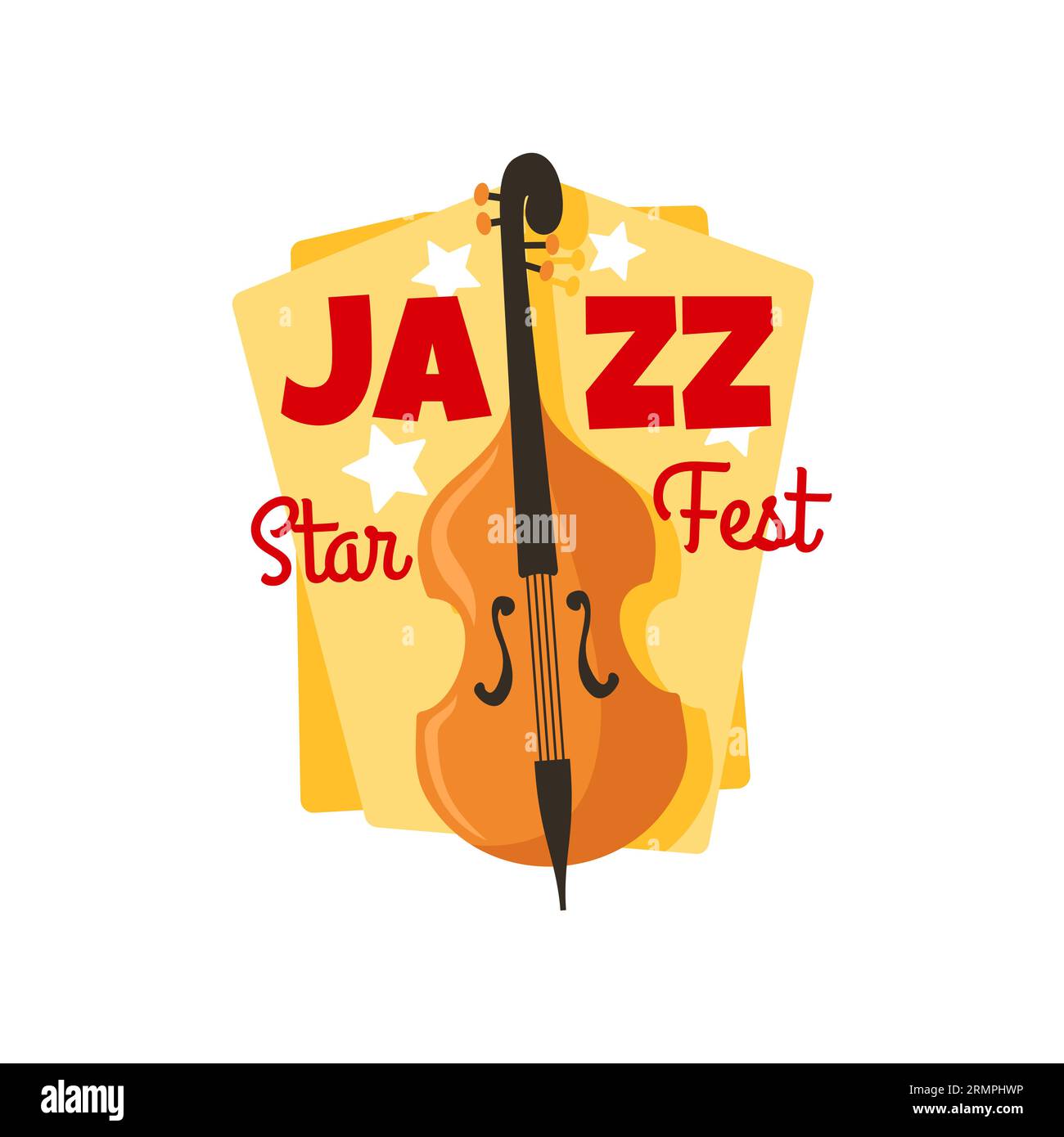 Jazz music festival, live band concert fest icon for musical ...