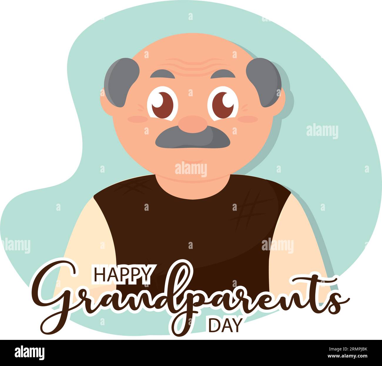 Cute grandpa character Happy grandparents day Vector Stock Vector Image ...
