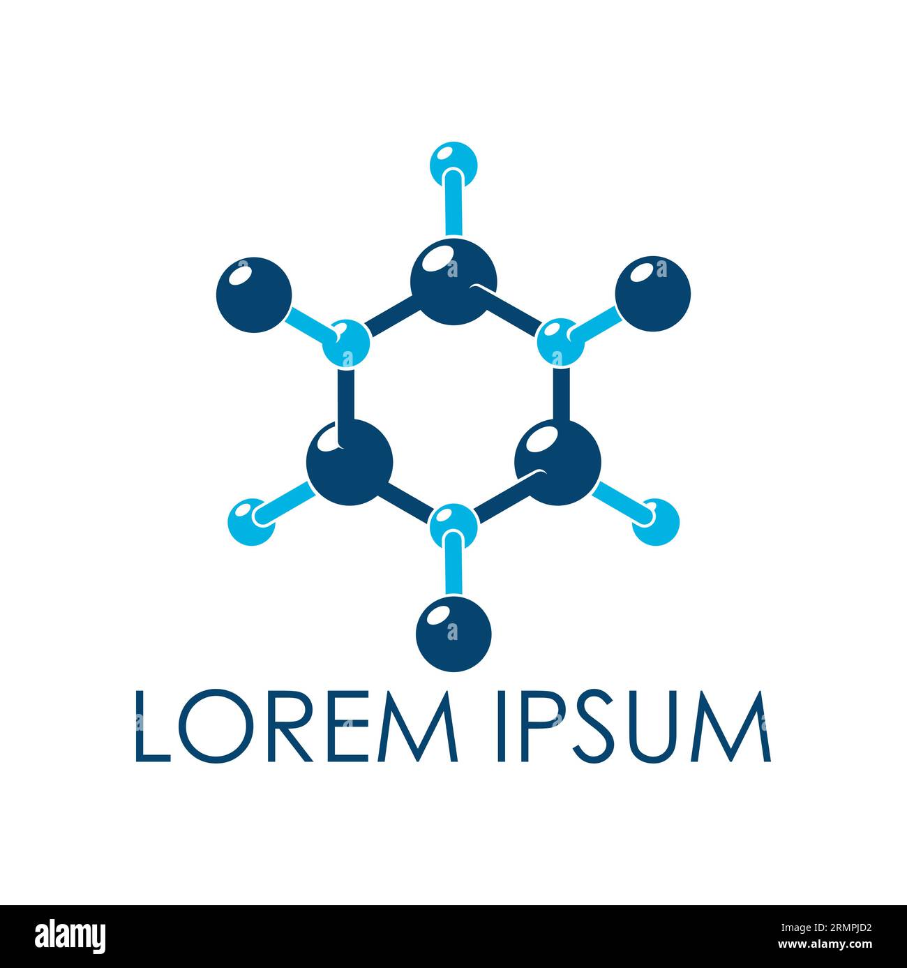 Molecule icon. Chemistry laboratory, medicine center or science ...