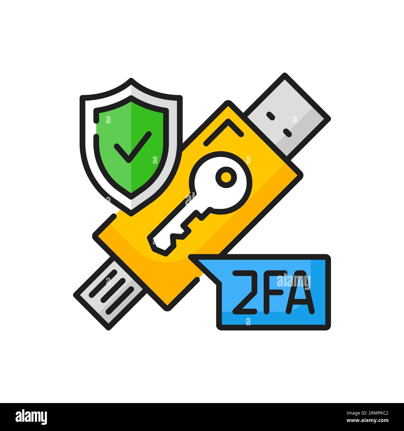 Flash drive two step verification, information protection color icon ... Flash drive two step verification, information protection color icon ...