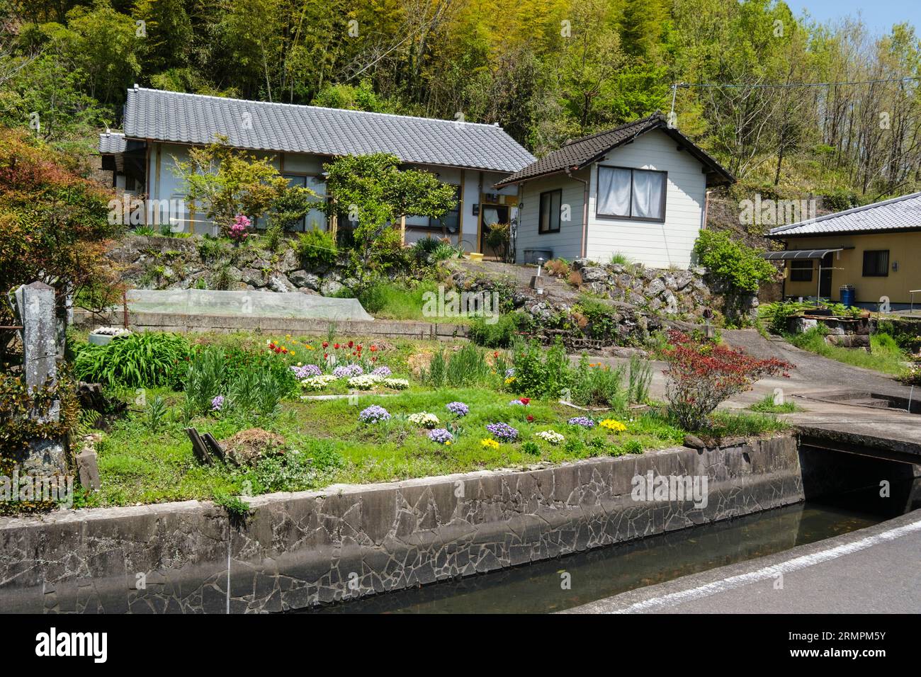 Japan, Kyushu, Bungo District, Oita Prefecture. Middle-class House ...