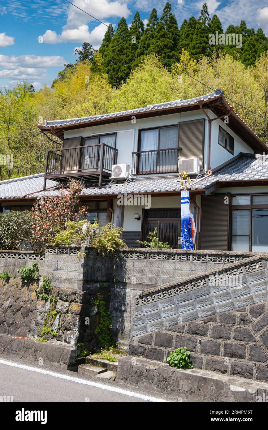 Japan, Kyushu, Bungo District, Oita Prefecture. Middle-class House ...