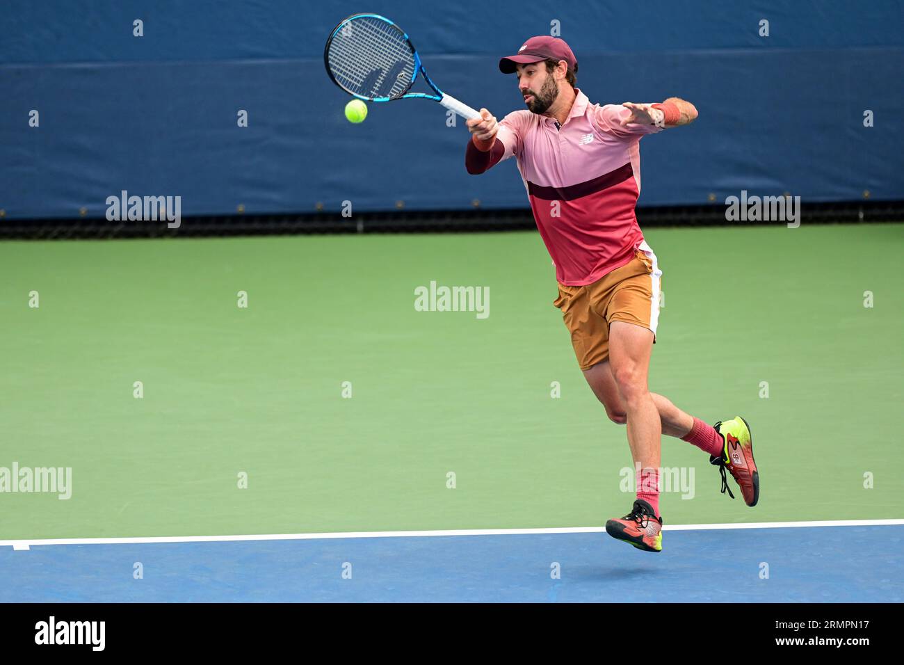 Jordan Thompson in action during a men's singles match at the 2023 US Open, Tuesday, Aug. 29 ...