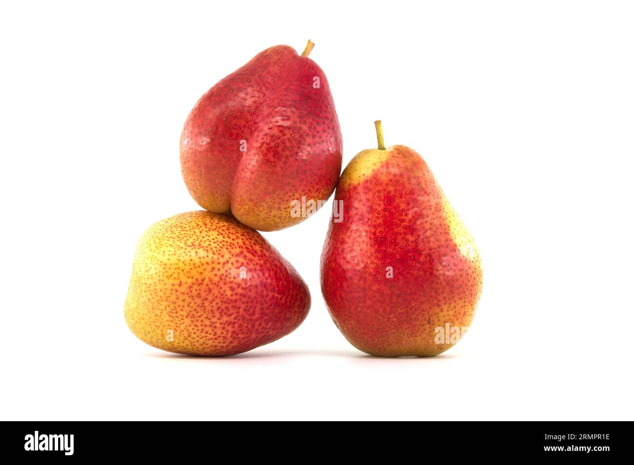 Fresh multi-colored ripe pears isolated on white background Stock Photo ...
