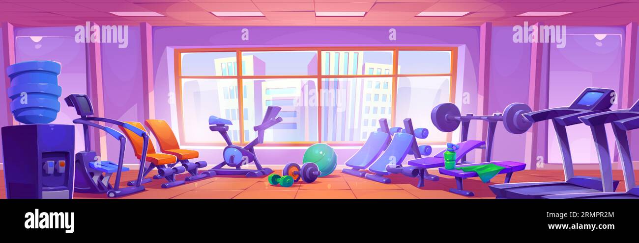 Large gym room Stock Vector Images - Alamy