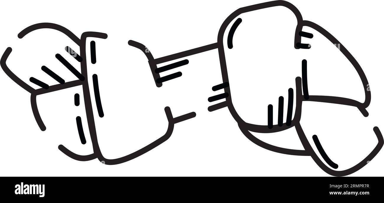 Isolated sketch of a dog bone toy icon Vector Stock Vector Image & Art ...