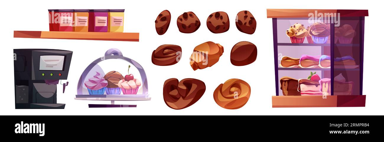 Bakery inside market Stock Vector Images - Alamy