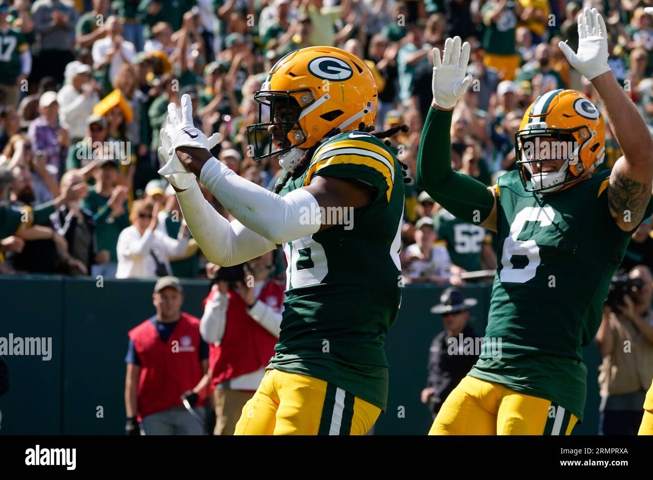 Green Bay Packers safety Benny Sapp III (48) celebrates after ...