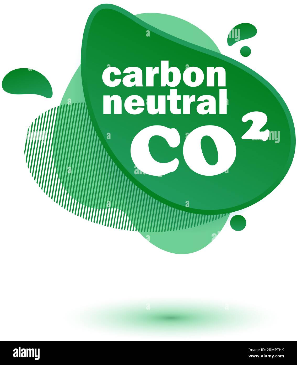 Neutral carbon CO2 stamp. Stiker neutral carbon dioxyde footprint Stock ...
