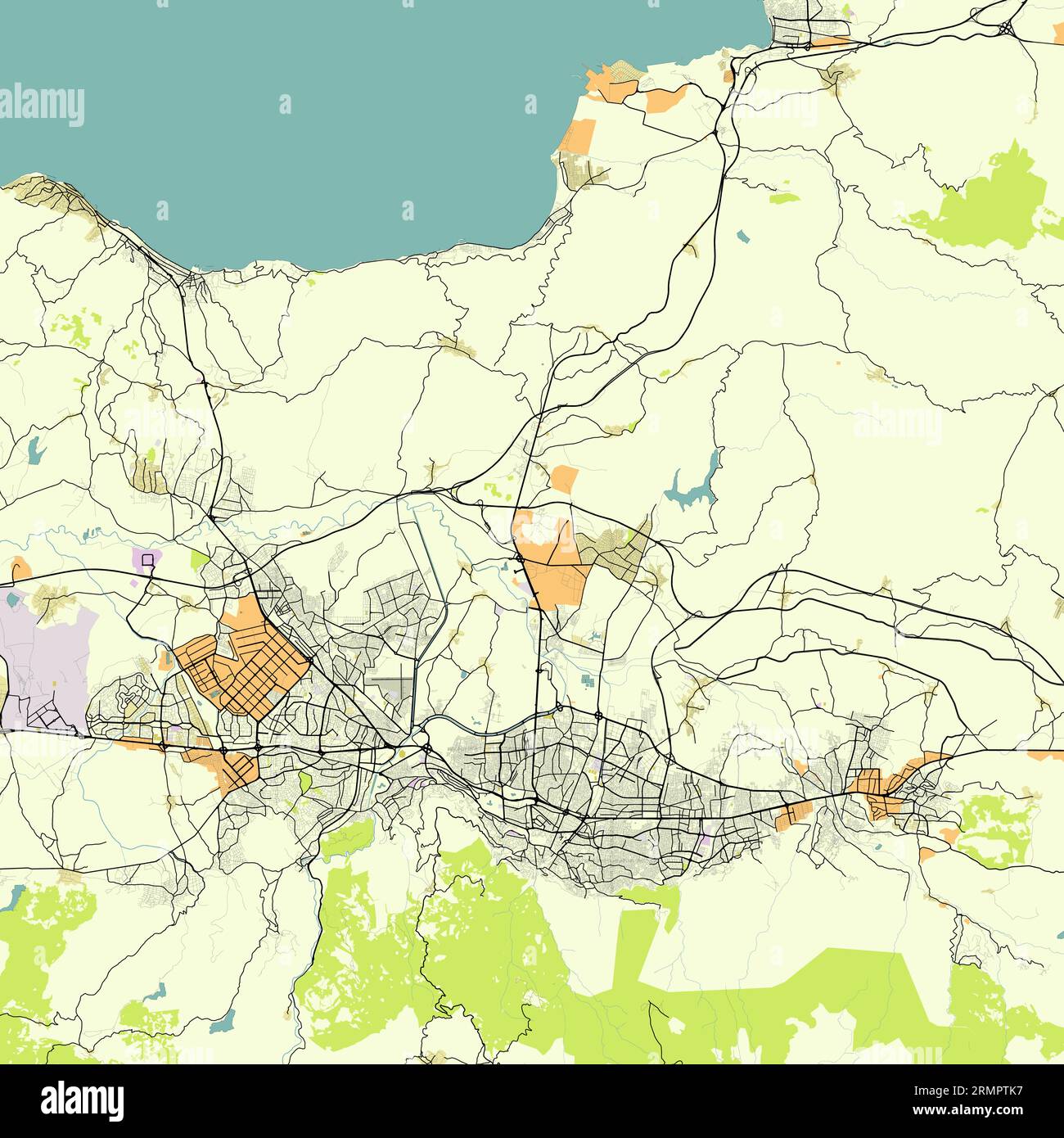 Vector city map of Bursa, Turkey Stock Vector Image & Art - Alamy