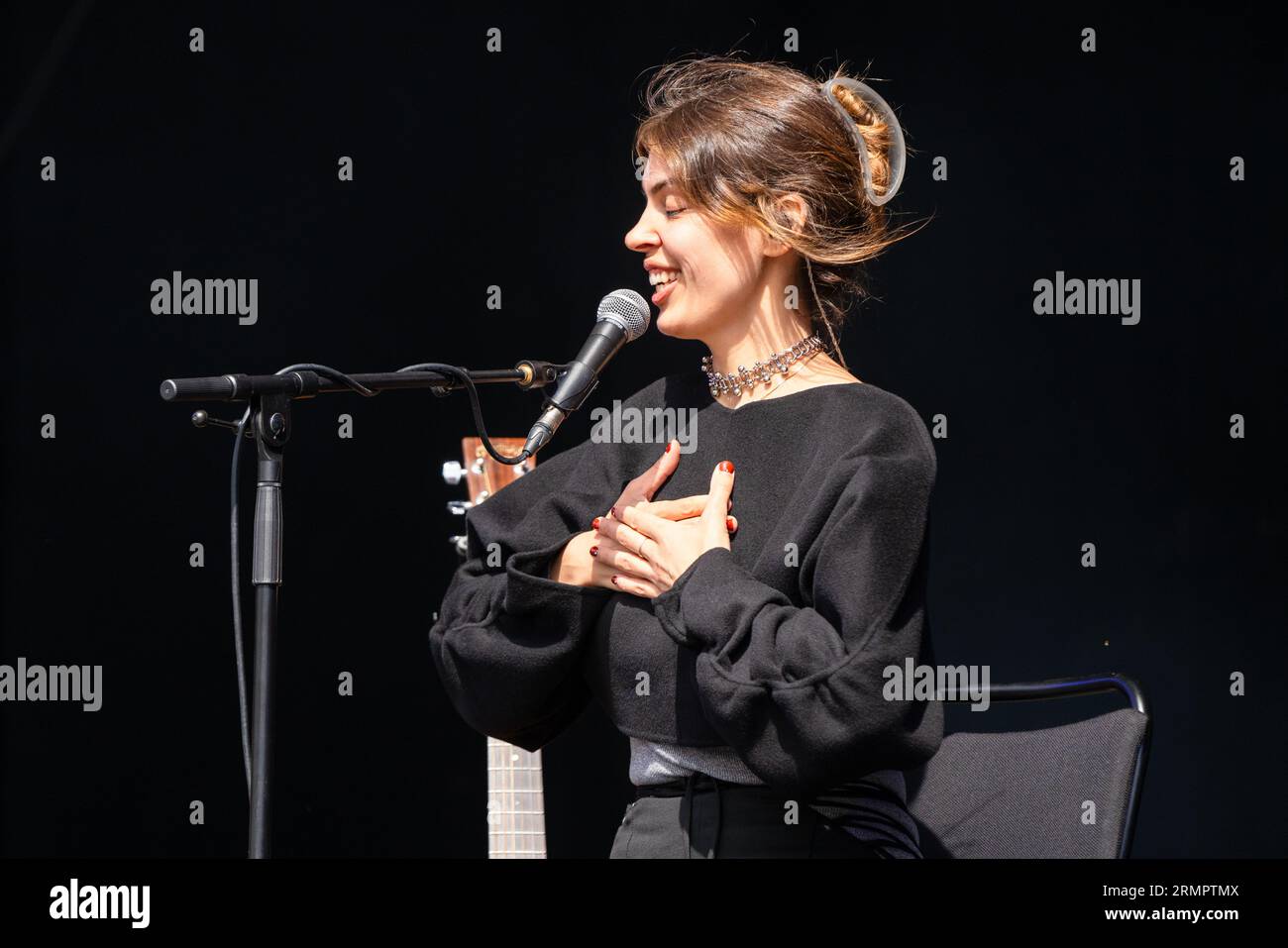 Julie Byrne on the Mountain Stage at Green Man Festival in Wales, UK ...