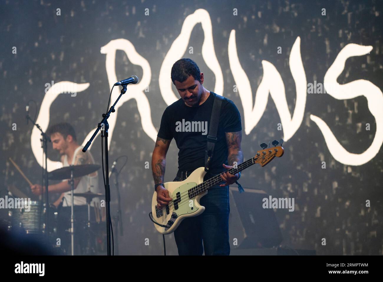 Crows play on the Far Out Stage at Green Man Festival in Wales, UK ...