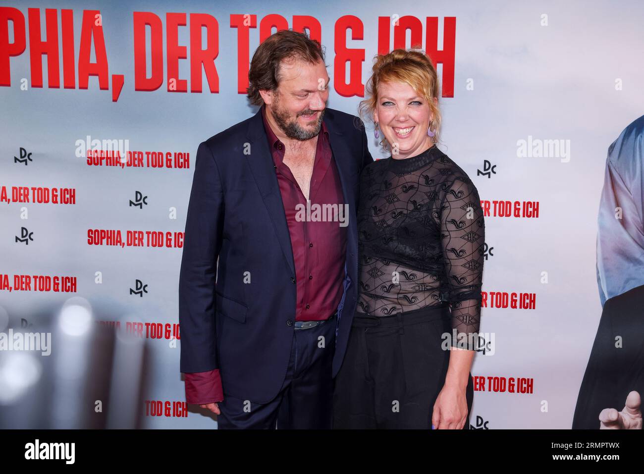 Berlin, Germany. 29th Aug, 2023. Charly Hübner and Lina Beckmann arrive ...