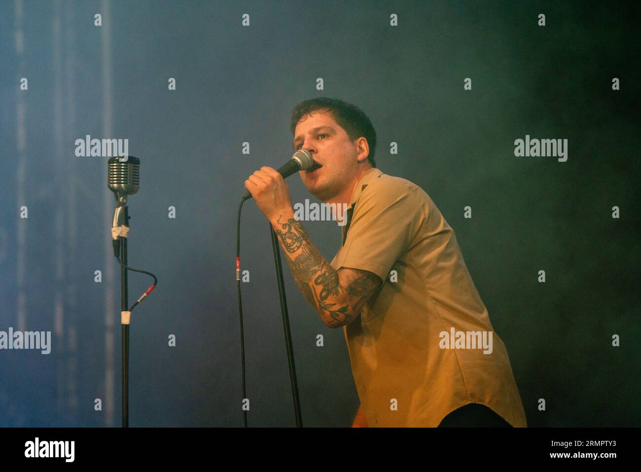 James Cox singer with Crows on the Far Out Stage at Green Man Festival ...