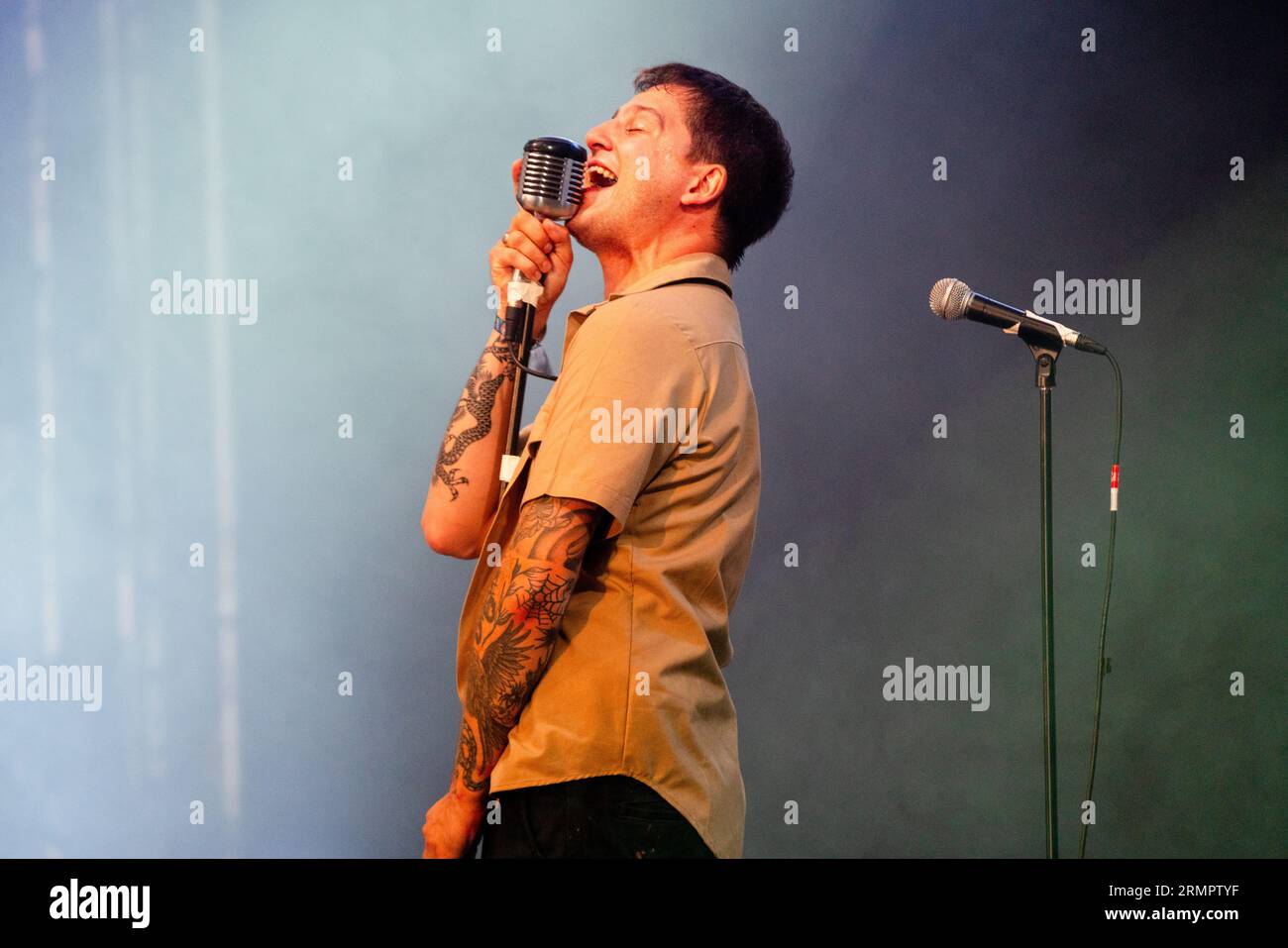 James Cox singer with Crows on the Far Out Stage at Green Man Festival ...