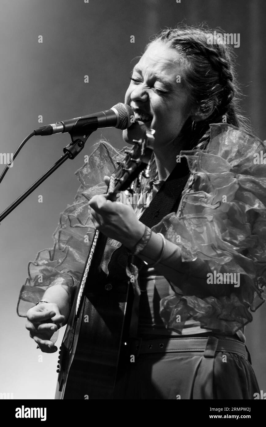 Anna B Savage plays the Far Out Stage at Green Man Festival in Wales ...