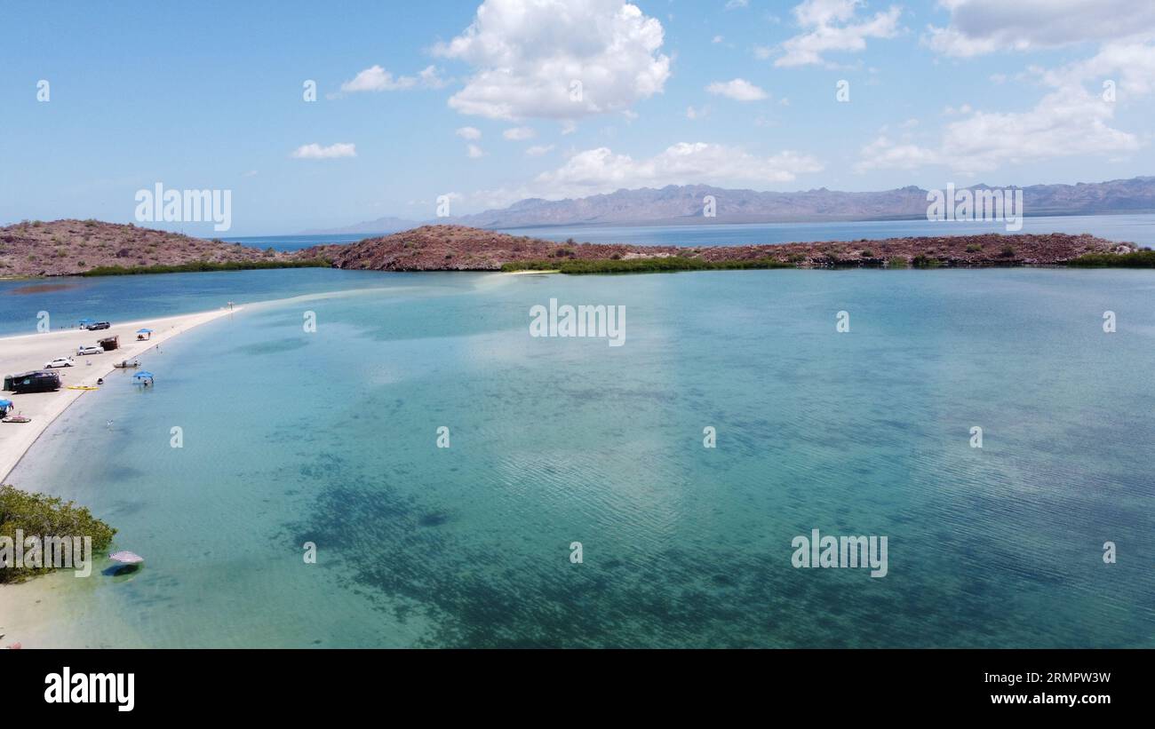 DRONE PHOTOGRAPHY AT EL REQUESON BEACH IN BAJA CALIFORNIA SUR MEXICO ...