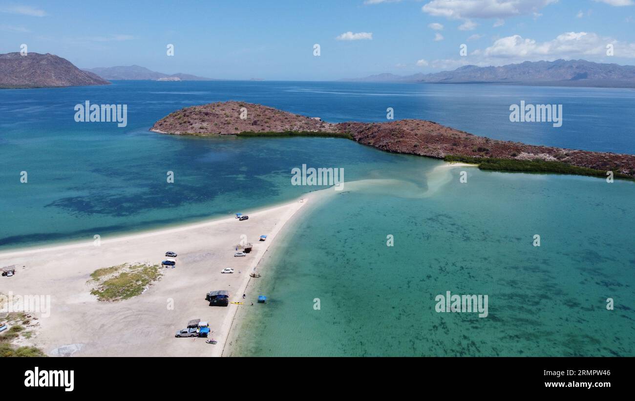 DRONE PHOTOGRAPHY AT EL REQUESON BEACH IN BAJA CALIFORNIA SUR MEXICO ...
