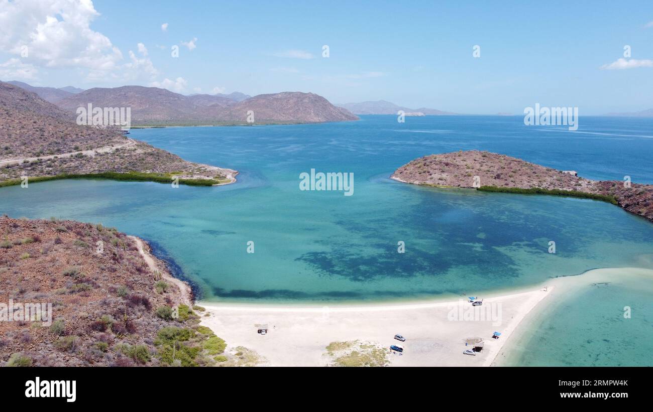 DRONE PHOTOGRAPHY AT EL REQUESON BEACH IN BAJA CALIFORNIA SUR MEXICO ...