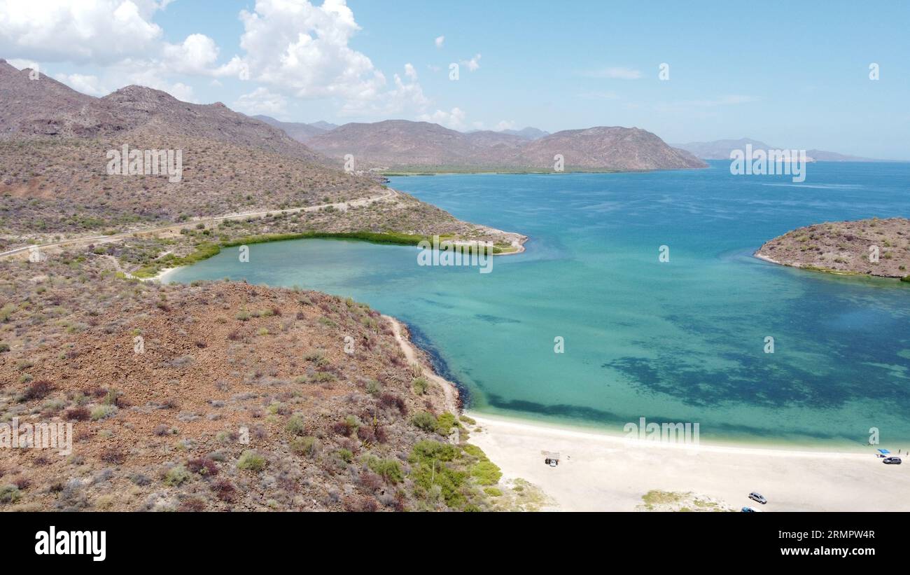 DRONE PHOTOGRAPHY AT EL REQUESON BEACH IN BAJA CALIFORNIA SUR MEXICO ...