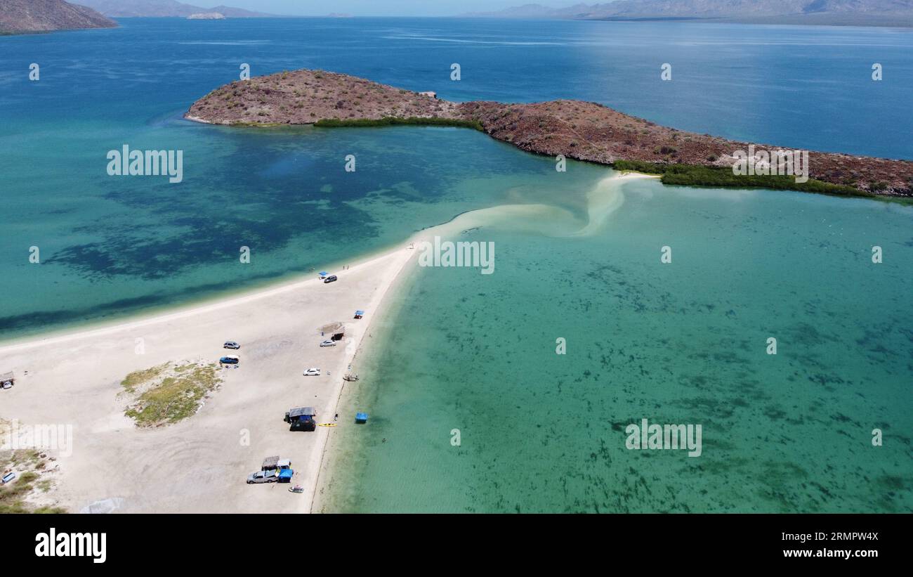 DRONE PHOTOGRAPHY AT EL REQUESON BEACH IN BAJA CALIFORNIA SUR MEXICO ...