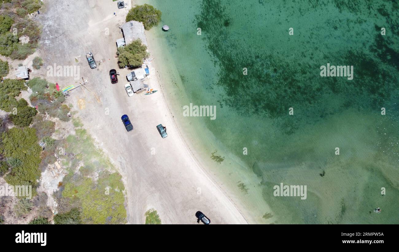 DRONE PHOTOGRAPHY AT EL REQUESON BEACH IN BAJA CALIFORNIA SUR MEXICO ...