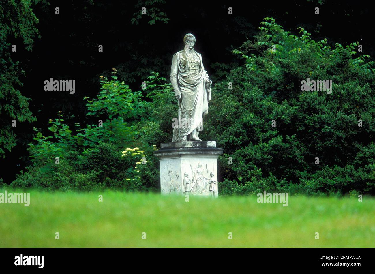 Monument of Prince Wilhelm Malte the 1st, Palace in the palace gardens ...