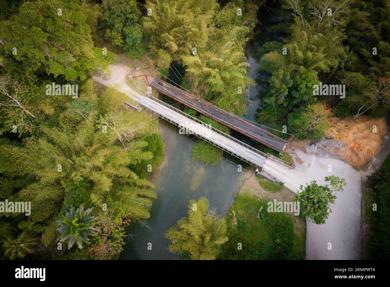 Spring Bridge at Blanchisseuse from above Stock Photo - Alamy