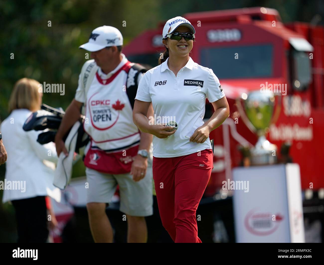 Sei Young Kim at the first hole at the 2023 Women's Open, at the ...