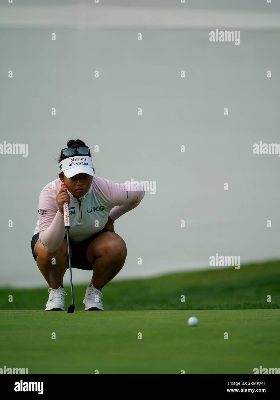 Megan Khang on the 18th hole at the 2023 Women's Open, at the ...