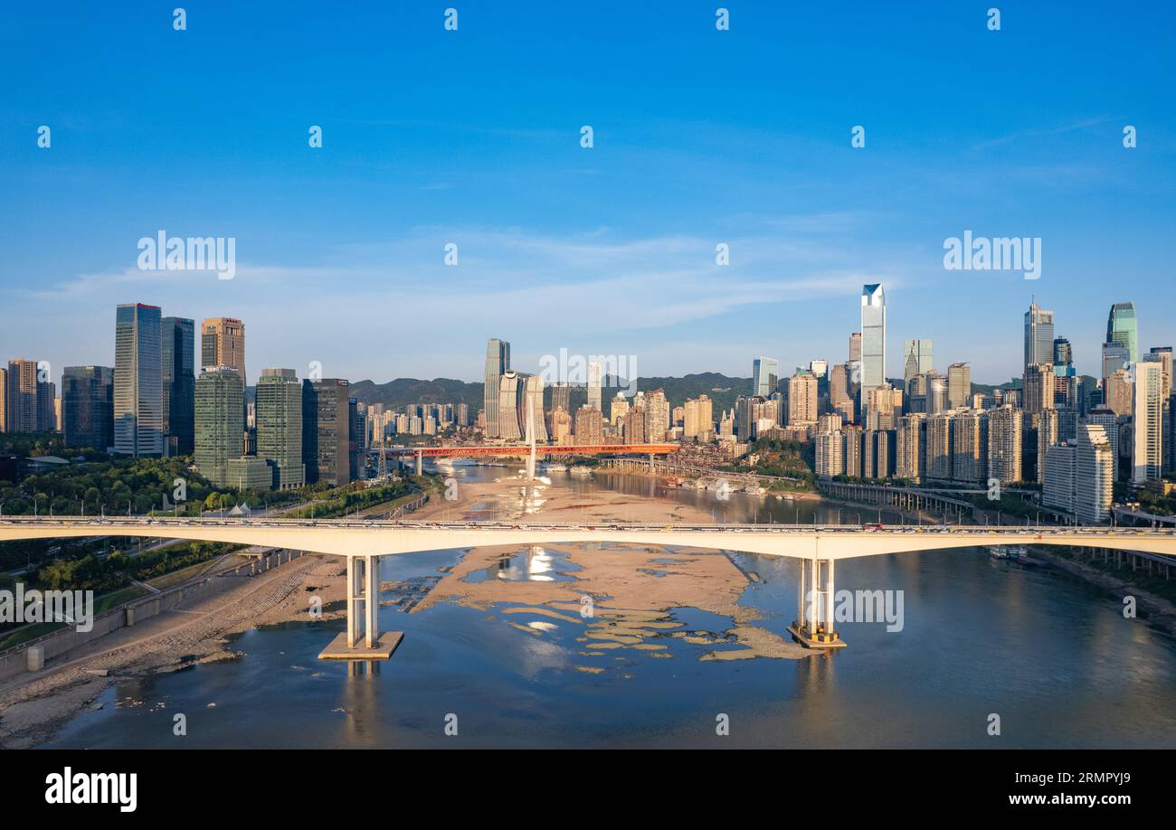 (FILE) The water level of the Yangtze River and Jialing River in the ...
