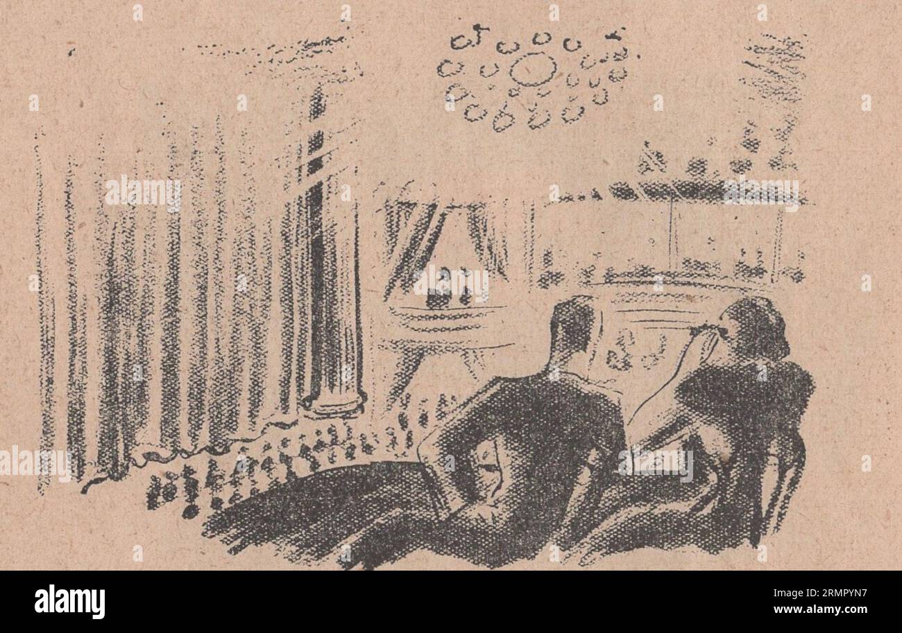 1920s theatre scene illustration hi-res stock photography and images ...