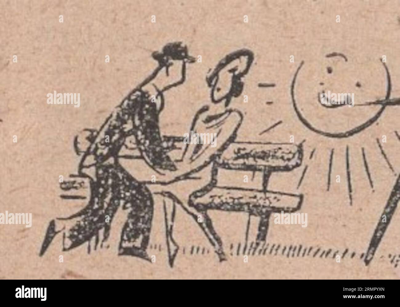 1920s smiling sun illustration hi-res stock photography and images - Alamy
