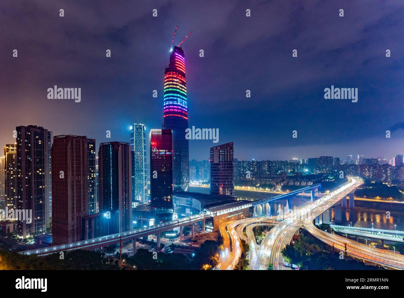 (FILE) Spectators watch the 458-meter-tall Luhai International Center ...