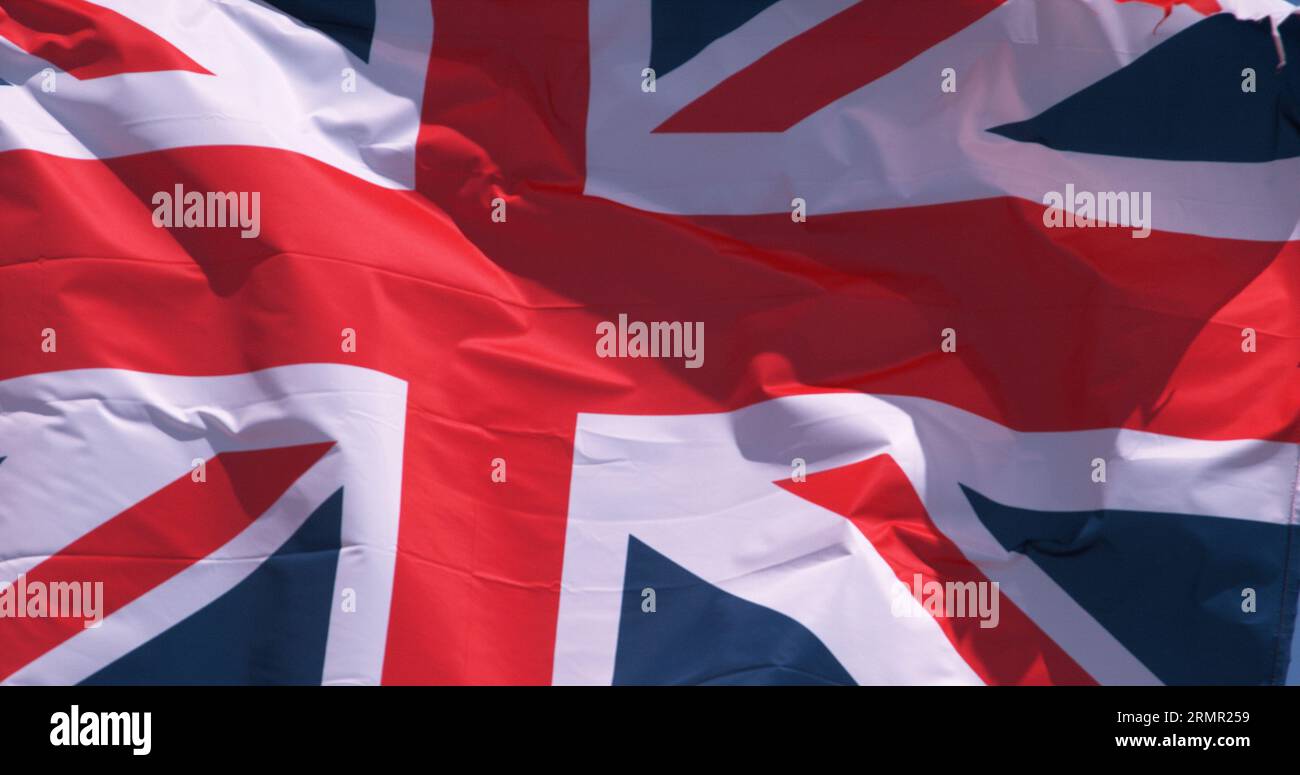 English Flag Waving in the Wind Stock Photo - Alamy
