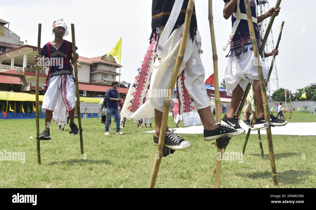 Guwahati, Guwahati, India. 29th Aug, 2023. Karbi youth demonstrate ...