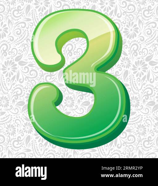 Alphabet Letter 3, Alphabet Letter Design, Alphabet Letter illustration ...