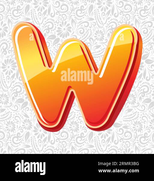 Alphabet Letter W, Alphabet Letter Design, Alphabet Letter illustration ...