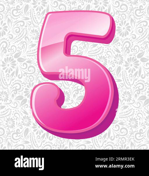 Alphabet Letter 5, Alphabet Letter Design, Alphabet Letter illustration ...