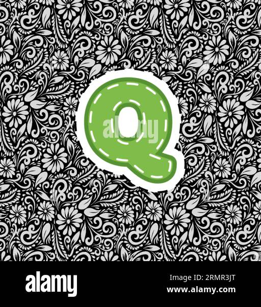 Alphabet Letter Q, Alphabet Letter Design, Alphabet Letter illustration ...