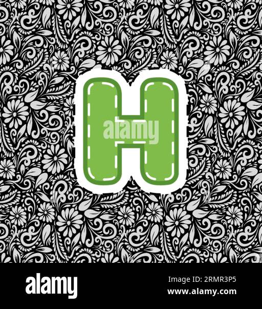 Alphabet Letter H, Alphabet Letter Design, Alphabet Letter illustration ...