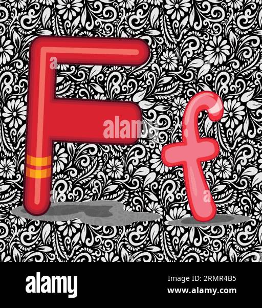 Alphabet Letter F, Alphabet Letter Design, Alphabet Letter illustration ...