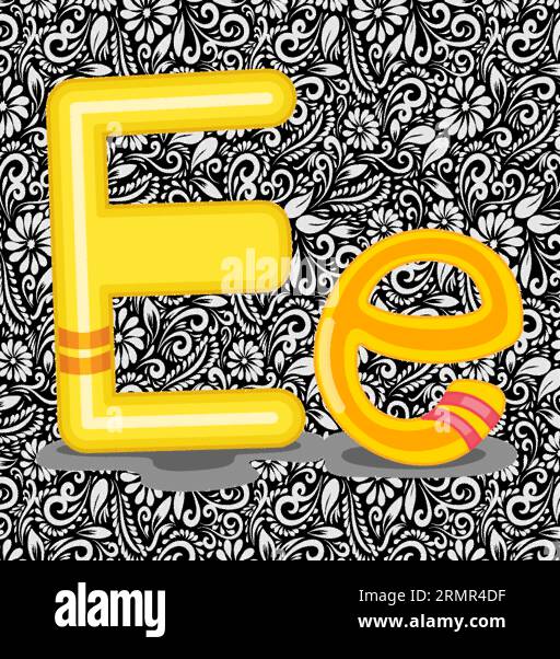 Alphabet Letter E, Alphabet Letter Design, Alphabet Letter illustration ...