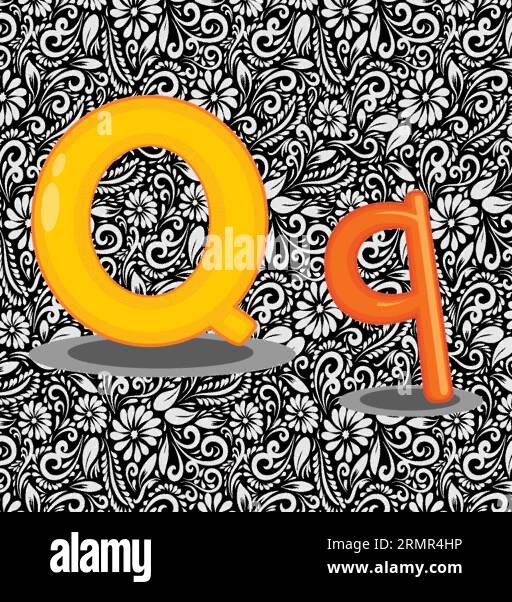 Alphabet Letter Q, Alphabet Letter Design, Alphabet Letter illustration ...