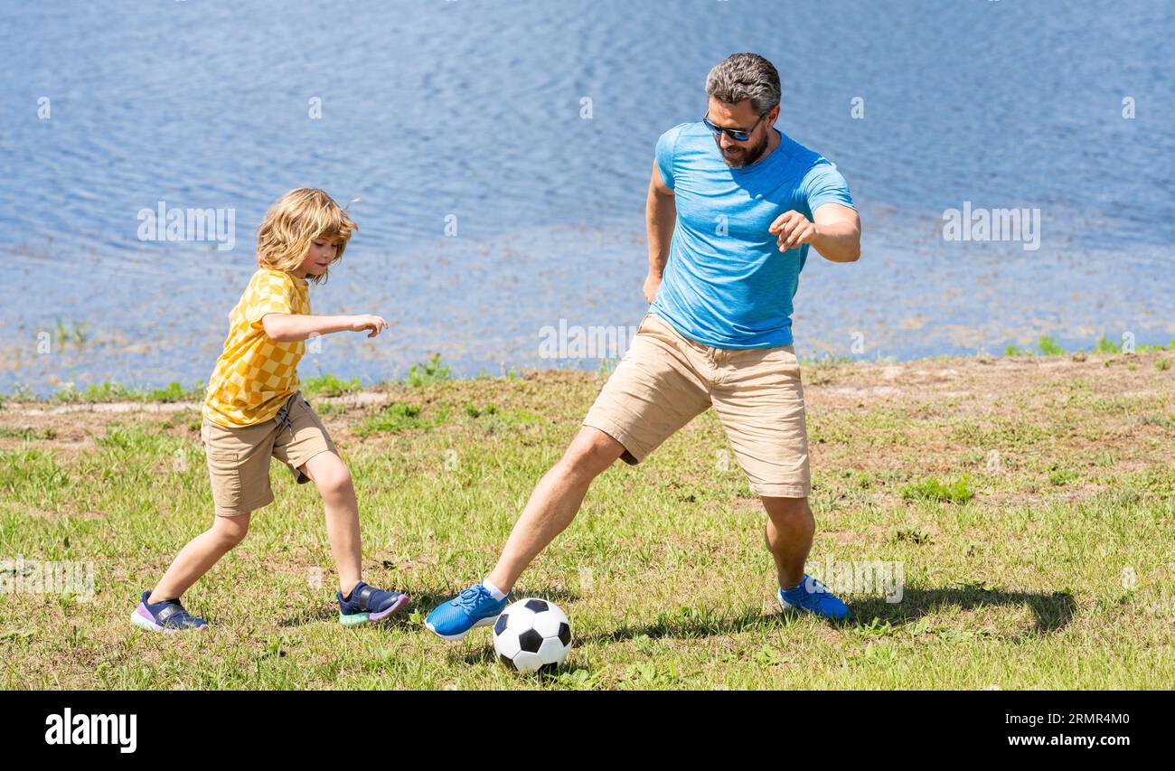 Childhood memories of son and his dad. dad have fun with his son ...