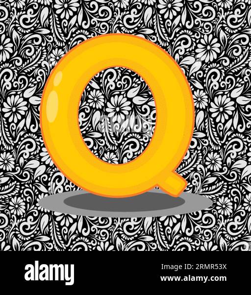 Alphabet Letter Q, Alphabet Letter Design, Alphabet Letter illustration ...