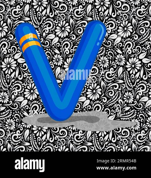 Alphabet Letter V, Alphabet Letter Design, Alphabet Letter illustration ...